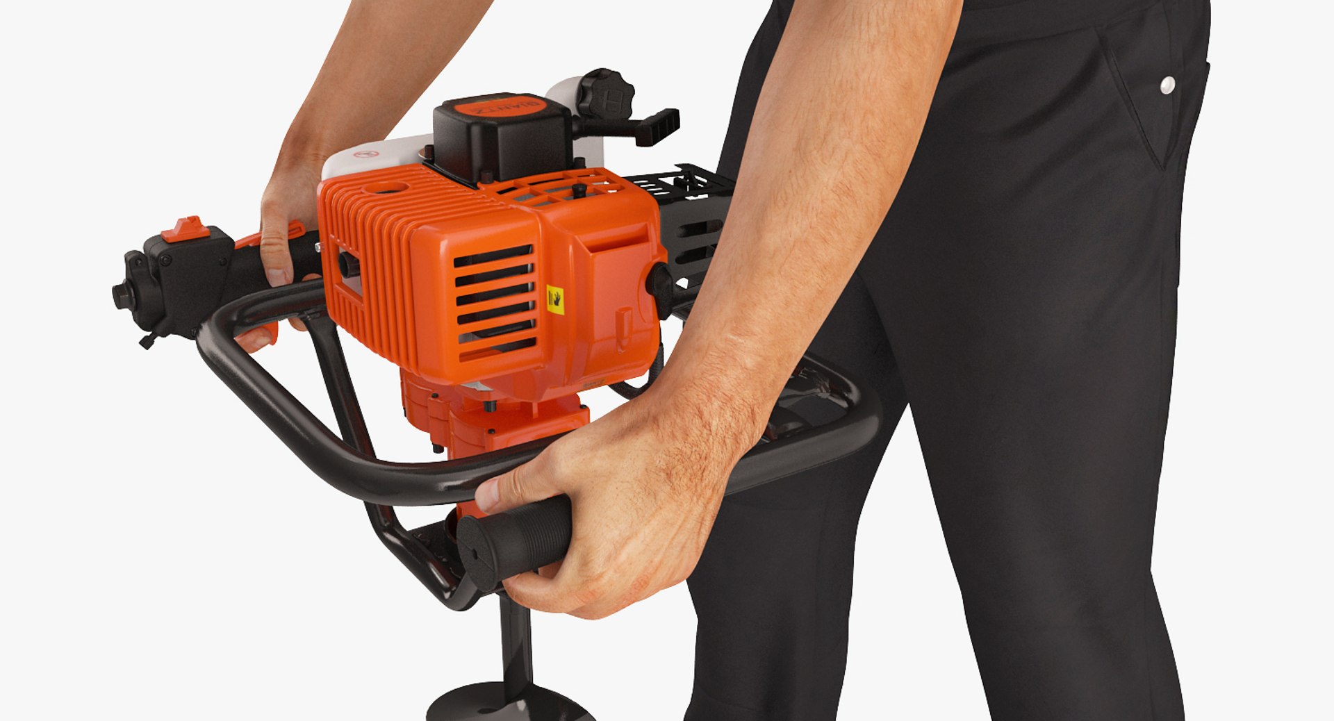 Construction Worker Earth Auger 3D Model - TurboSquid 1311261