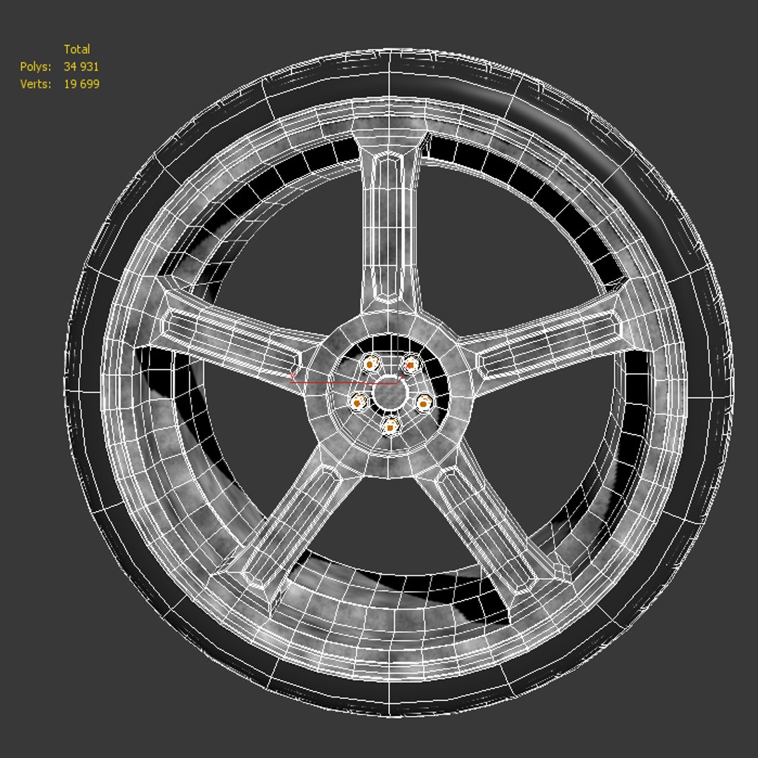 car wheel 3d max