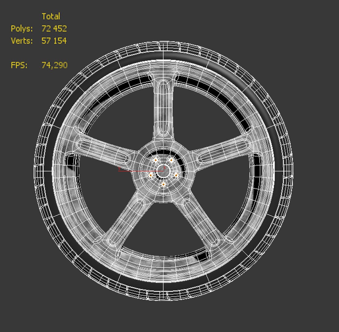car wheel 3d max