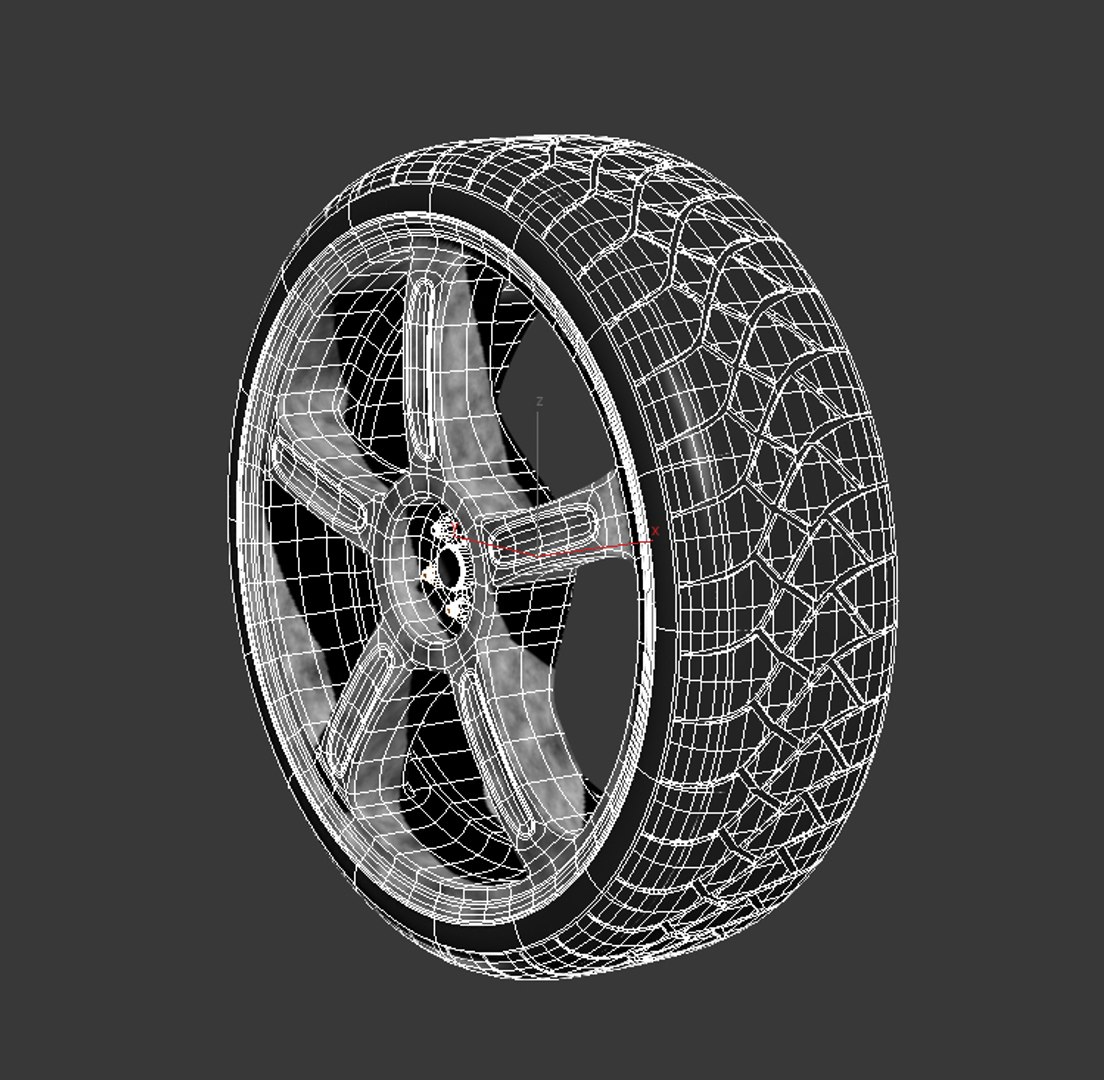 car wheel 3d max