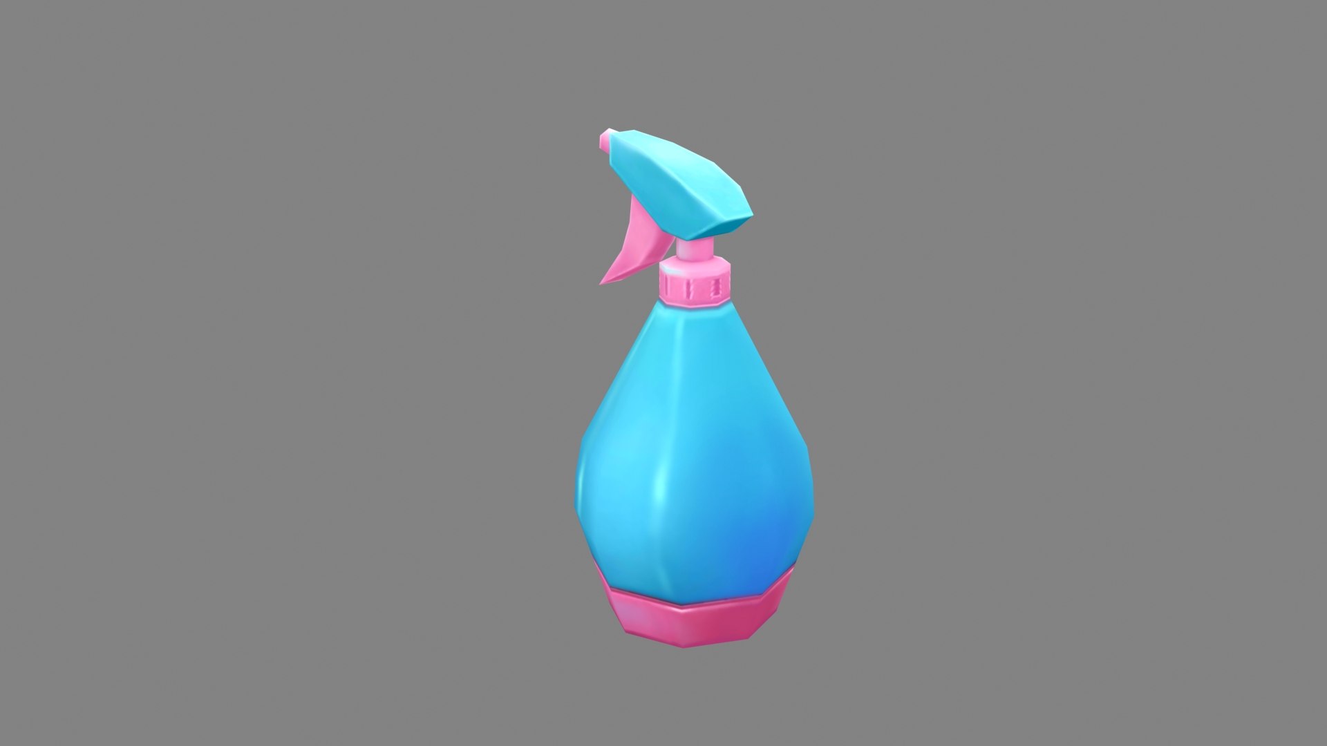 Cartoon Blue Spray Bottle - watering can - sprinkling can 3D ...
