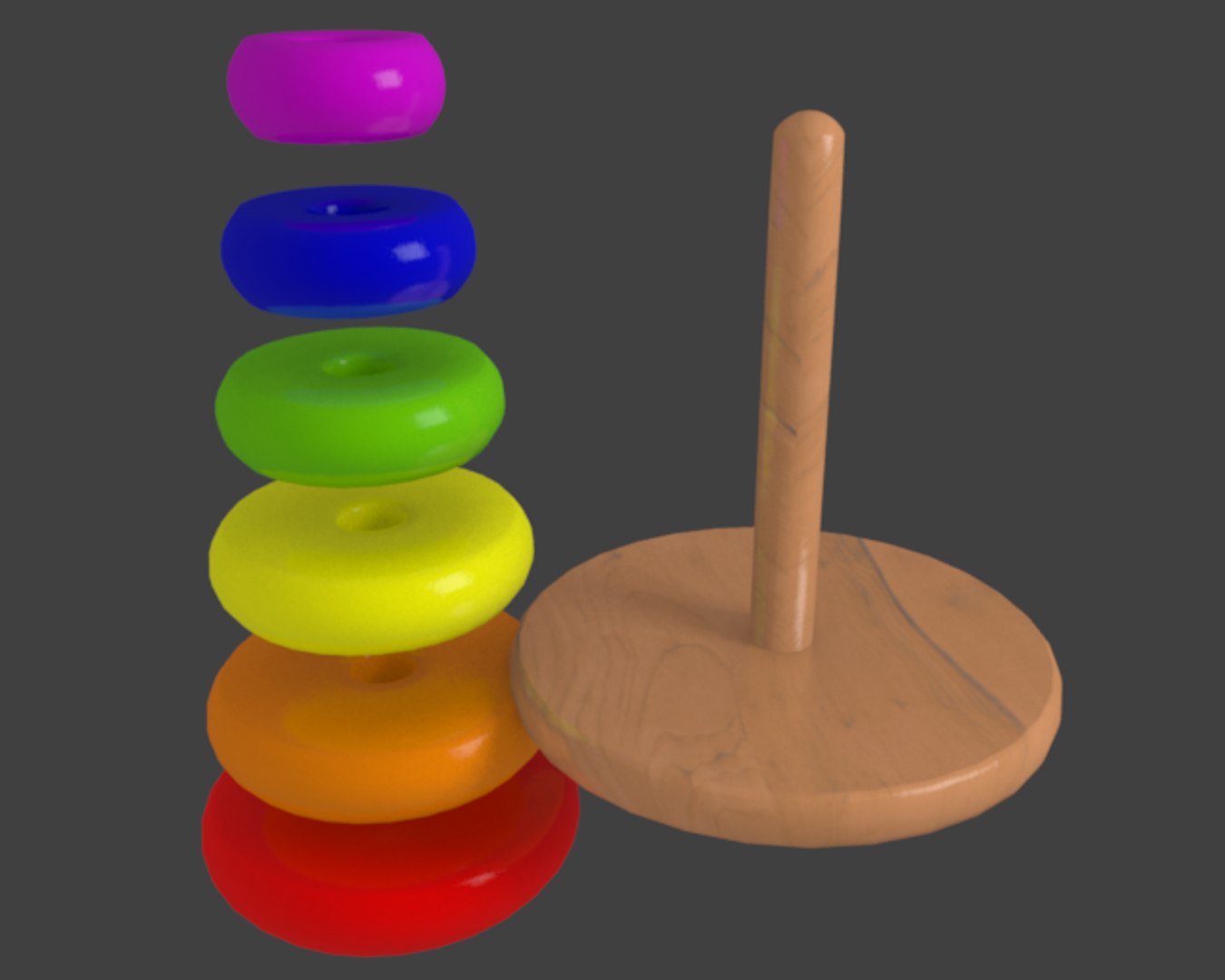 3d Classic Ring Toy Model