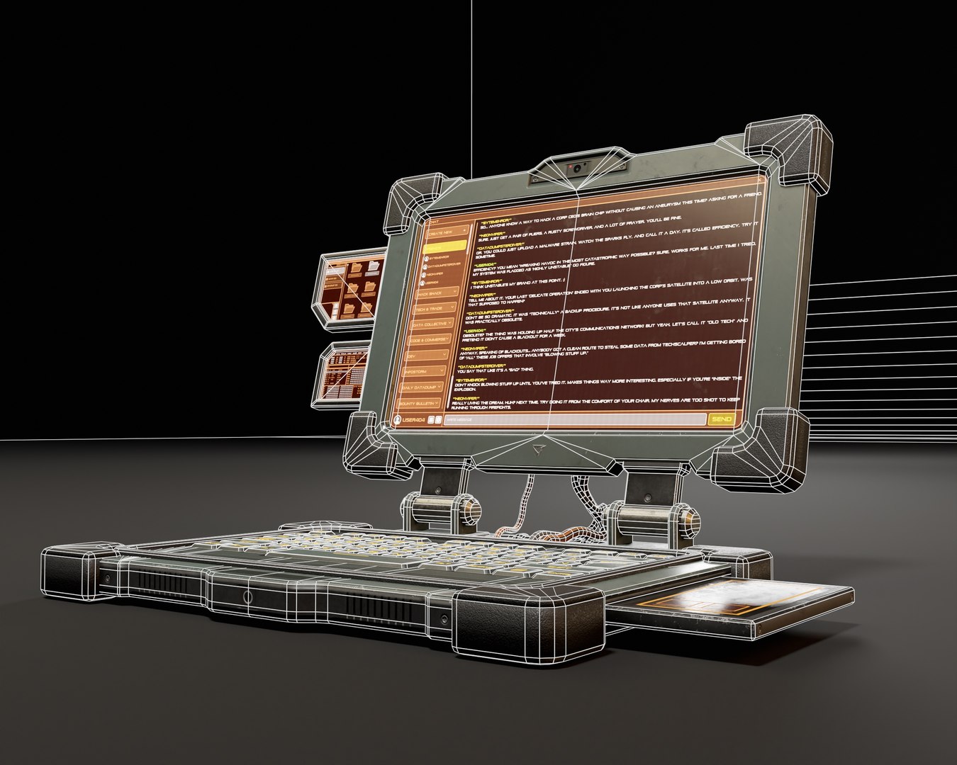3D Model Sci-Fi Military Grade Laptop - TurboSquid 2403778