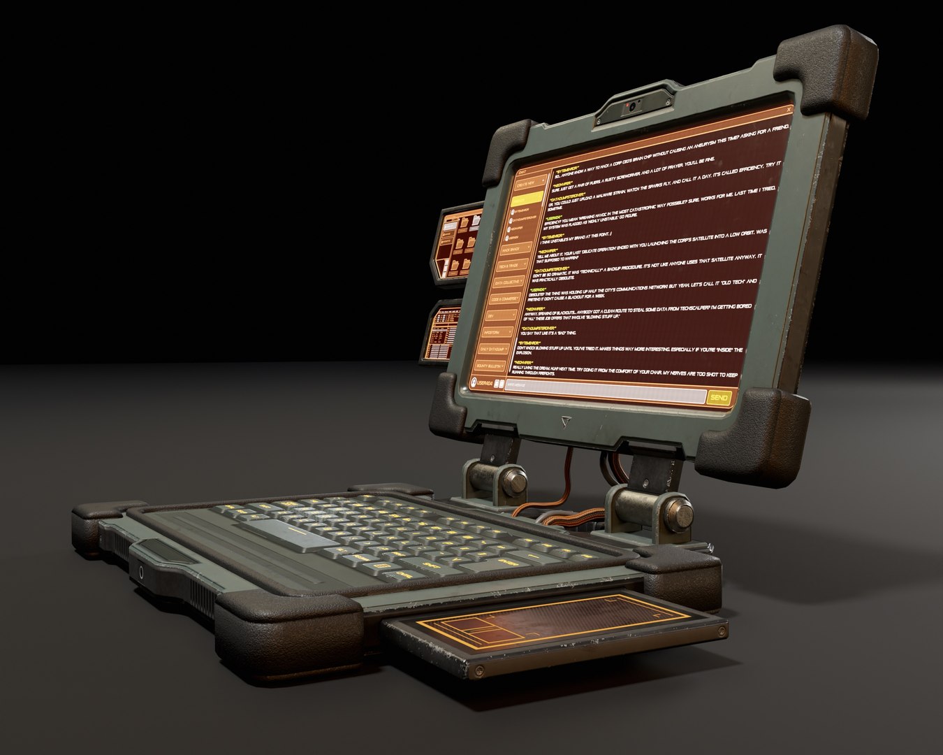 3D Model Sci-Fi Military Grade Laptop - TurboSquid 2403778
