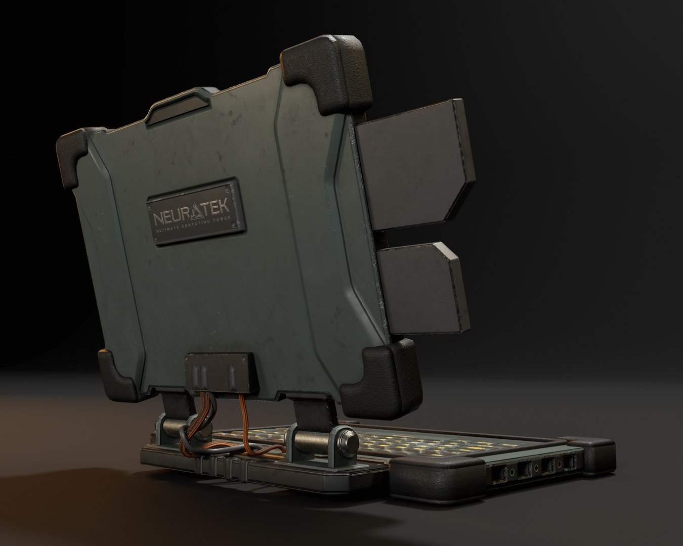 3D Model Sci-Fi Military Grade Laptop - TurboSquid 2403778