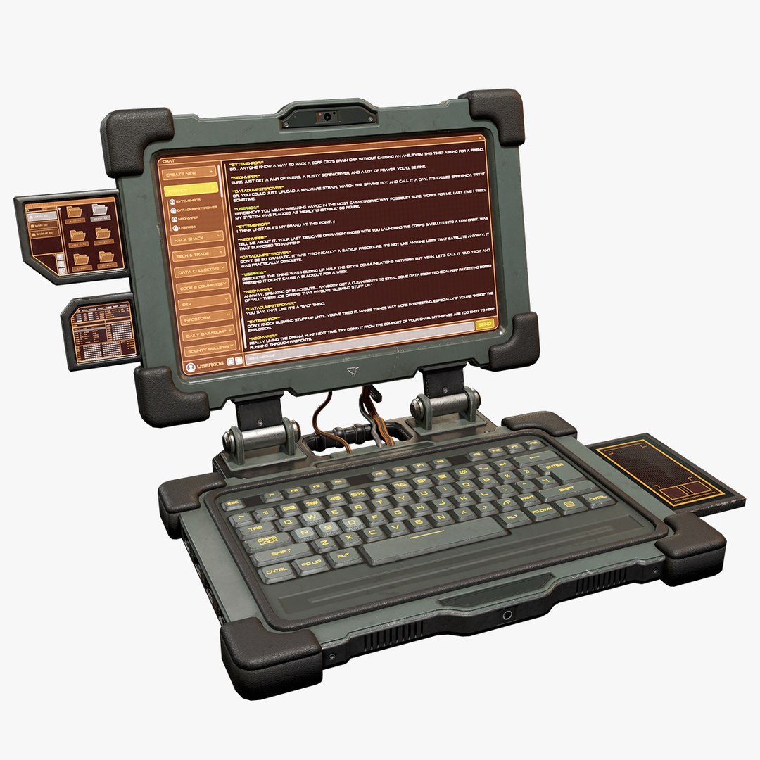 3D Model Sci-Fi Military Grade Laptop - TurboSquid 2403778