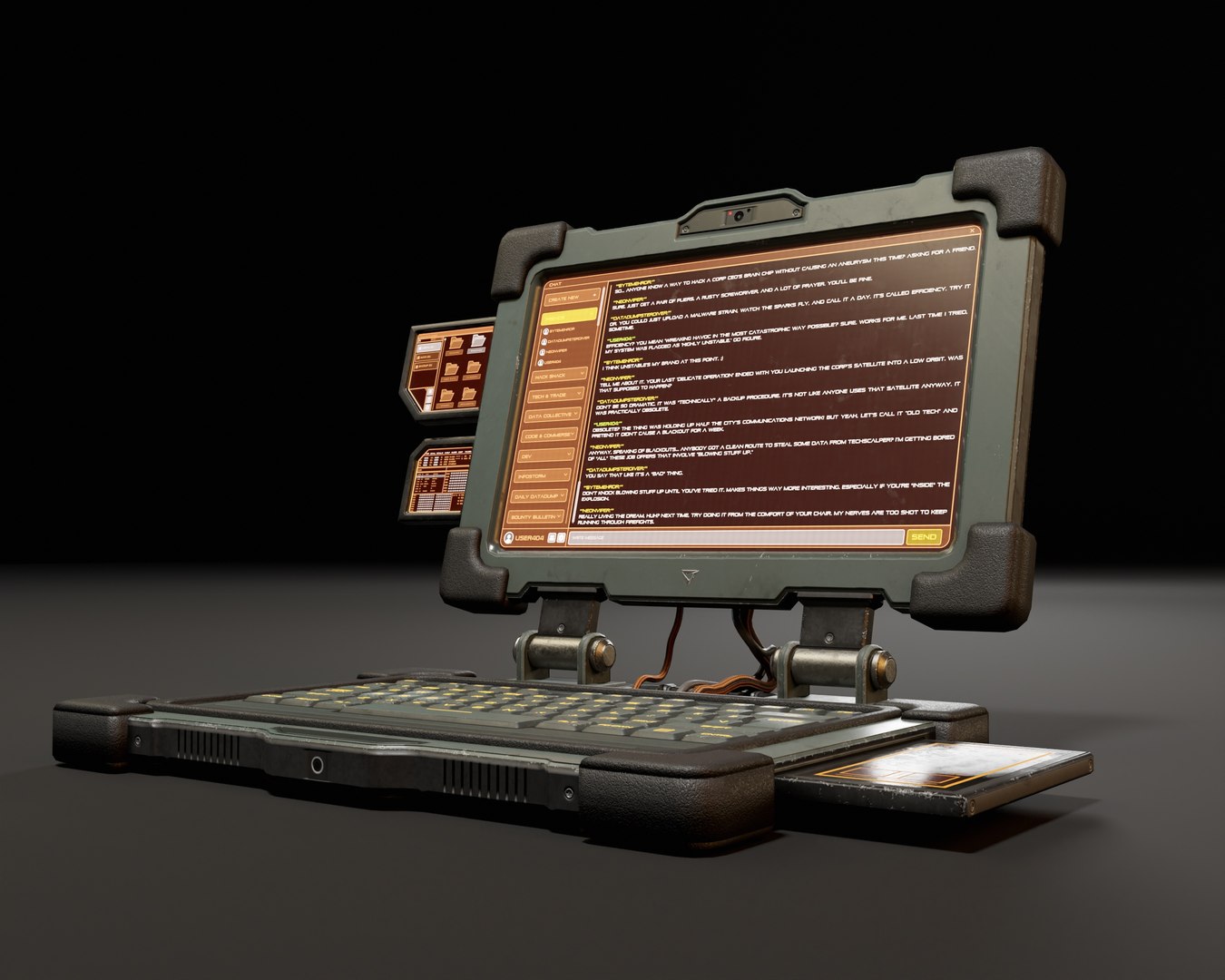 3D Model Sci-Fi Military Grade Laptop - TurboSquid 2403778