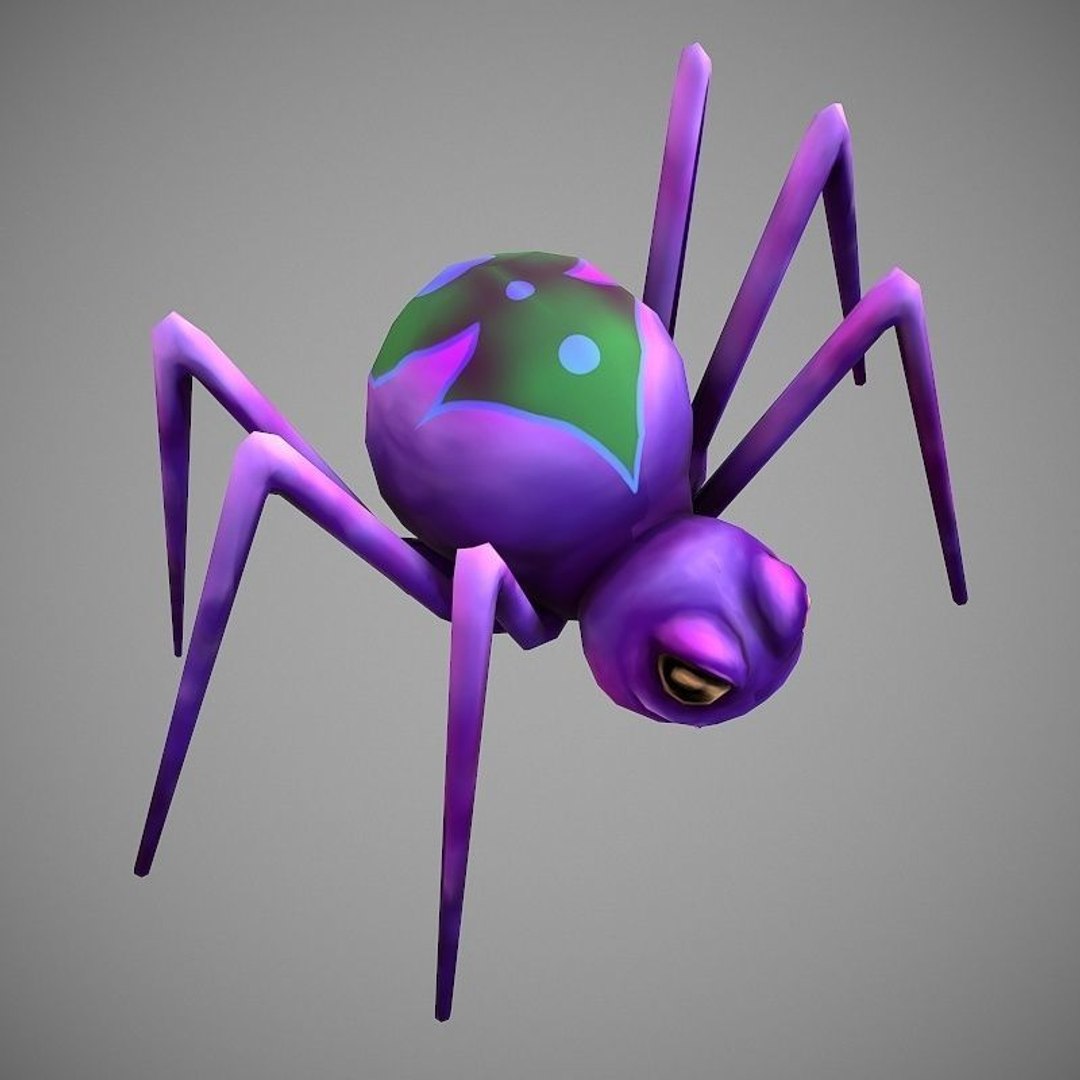 Spider Cartoon 3D Model - TurboSquid 1335009