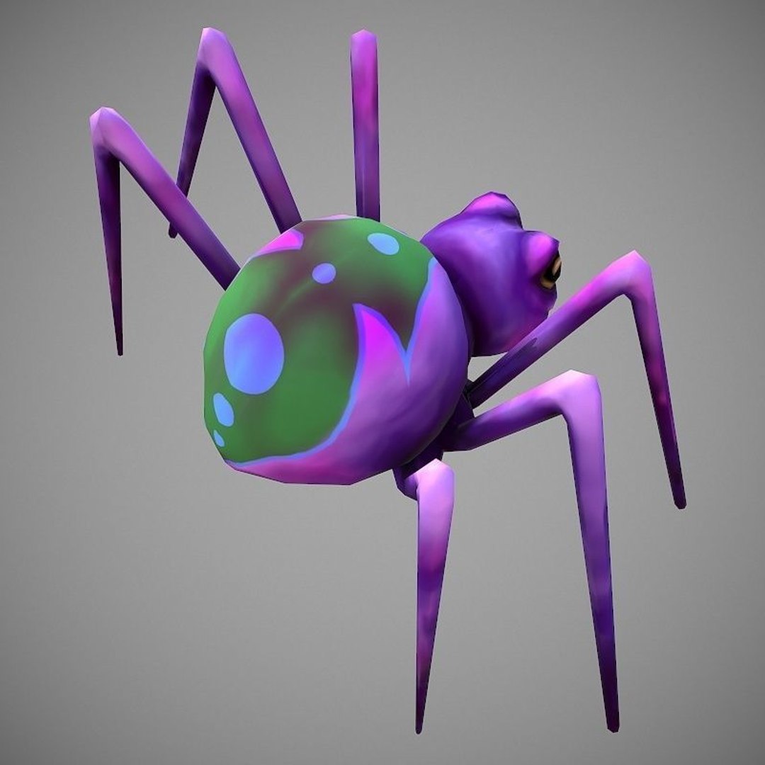 Spider Cartoon 3D Model - TurboSquid 1335009