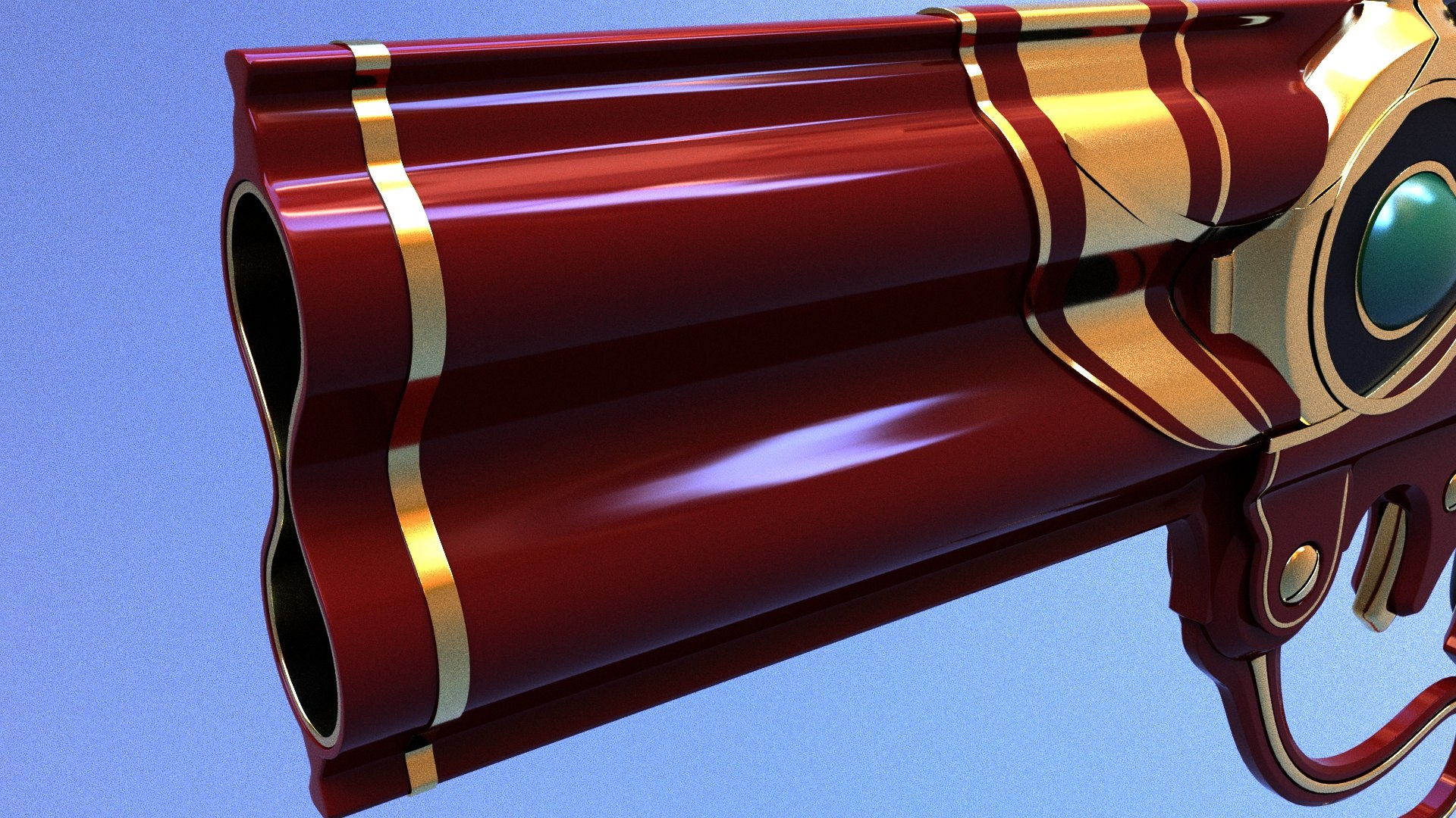 Bayonetta gun lowpoly model 3D model - TurboSquid 1753119