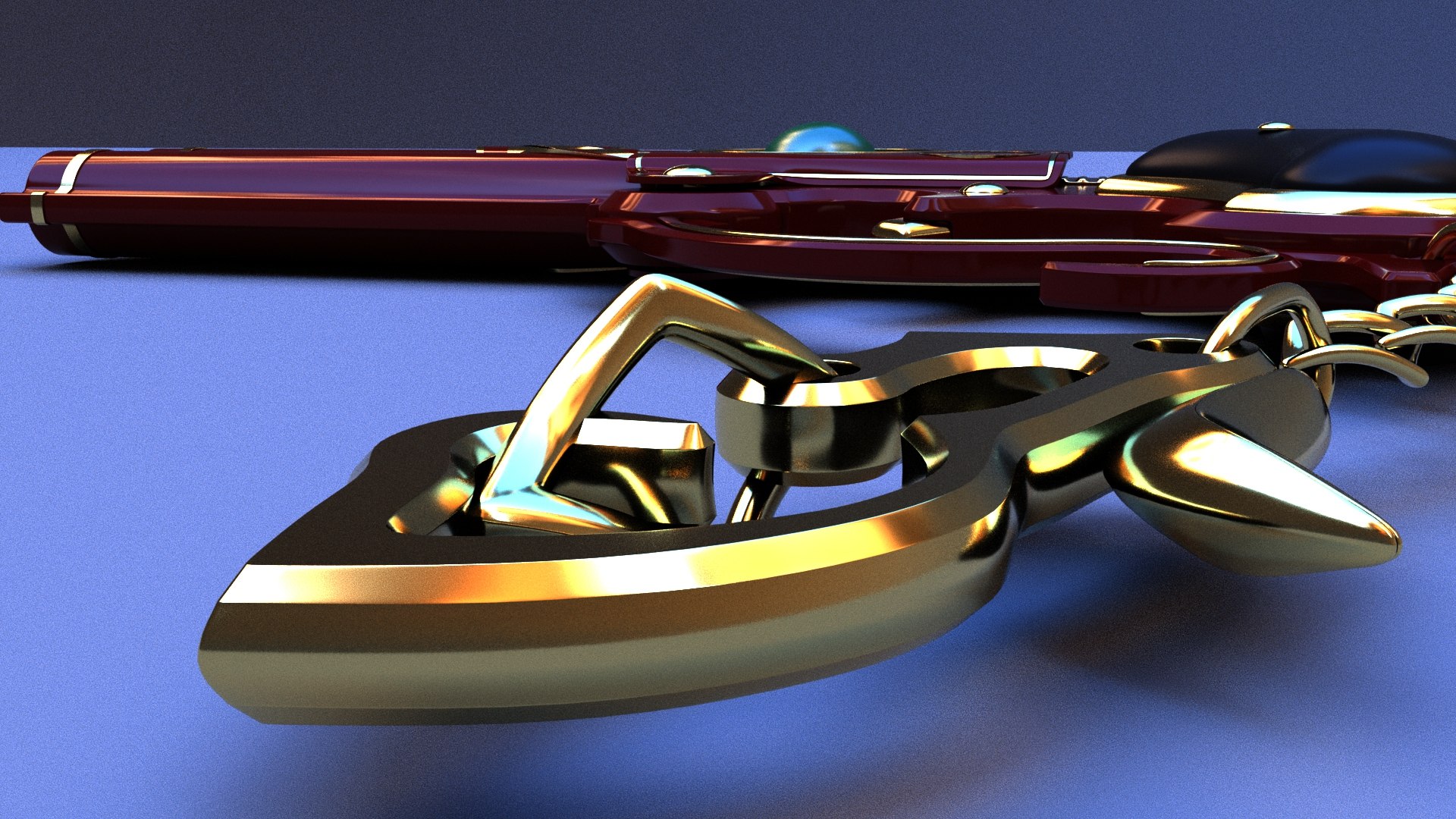 Bayonetta Gun Lowpoly Model 3D Model - TurboSquid 1753119