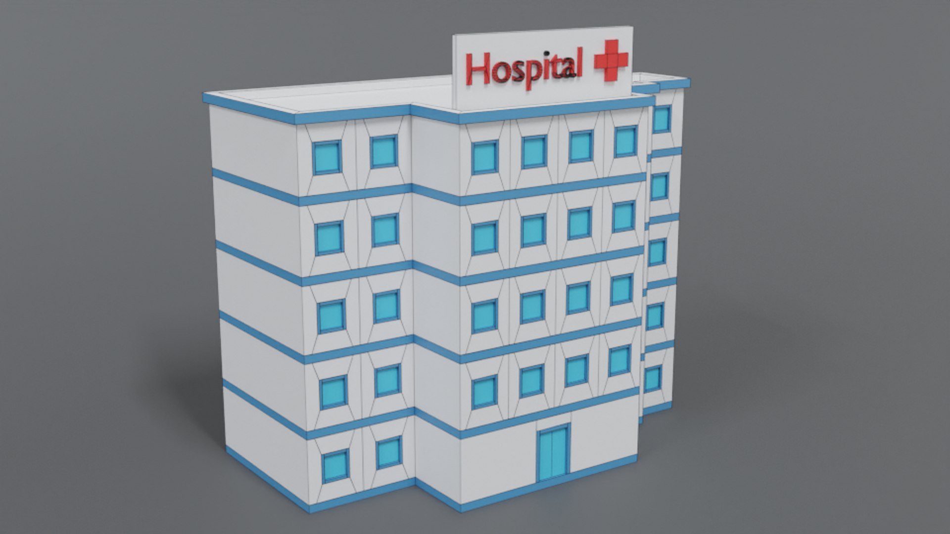Hospital Building 3D Model - TurboSquid 1640595