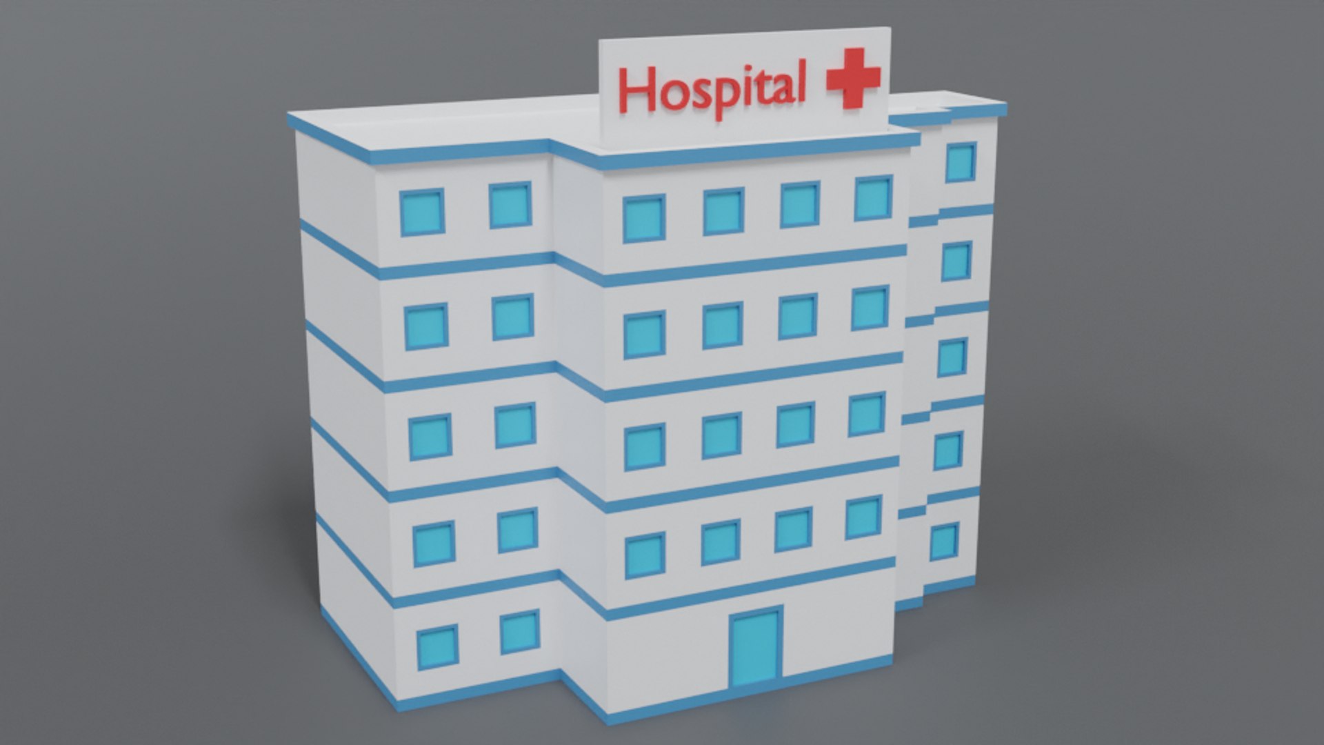Hospital Building 3D Model - TurboSquid 1640595