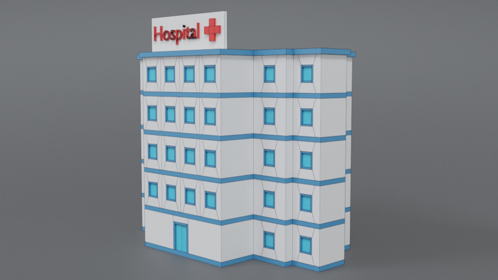 Hospital Building 3D Model - TurboSquid 1640595