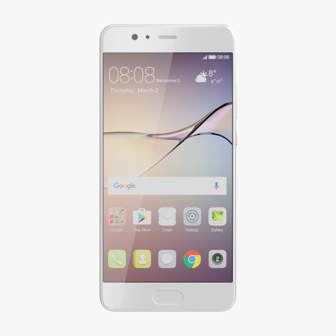 3d Model Realistic Huawei P10 White