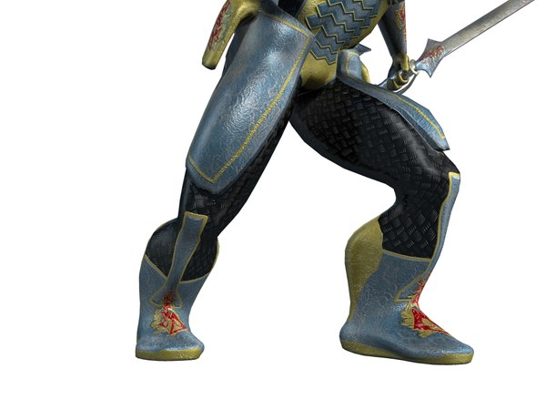 3d medieval alien knight