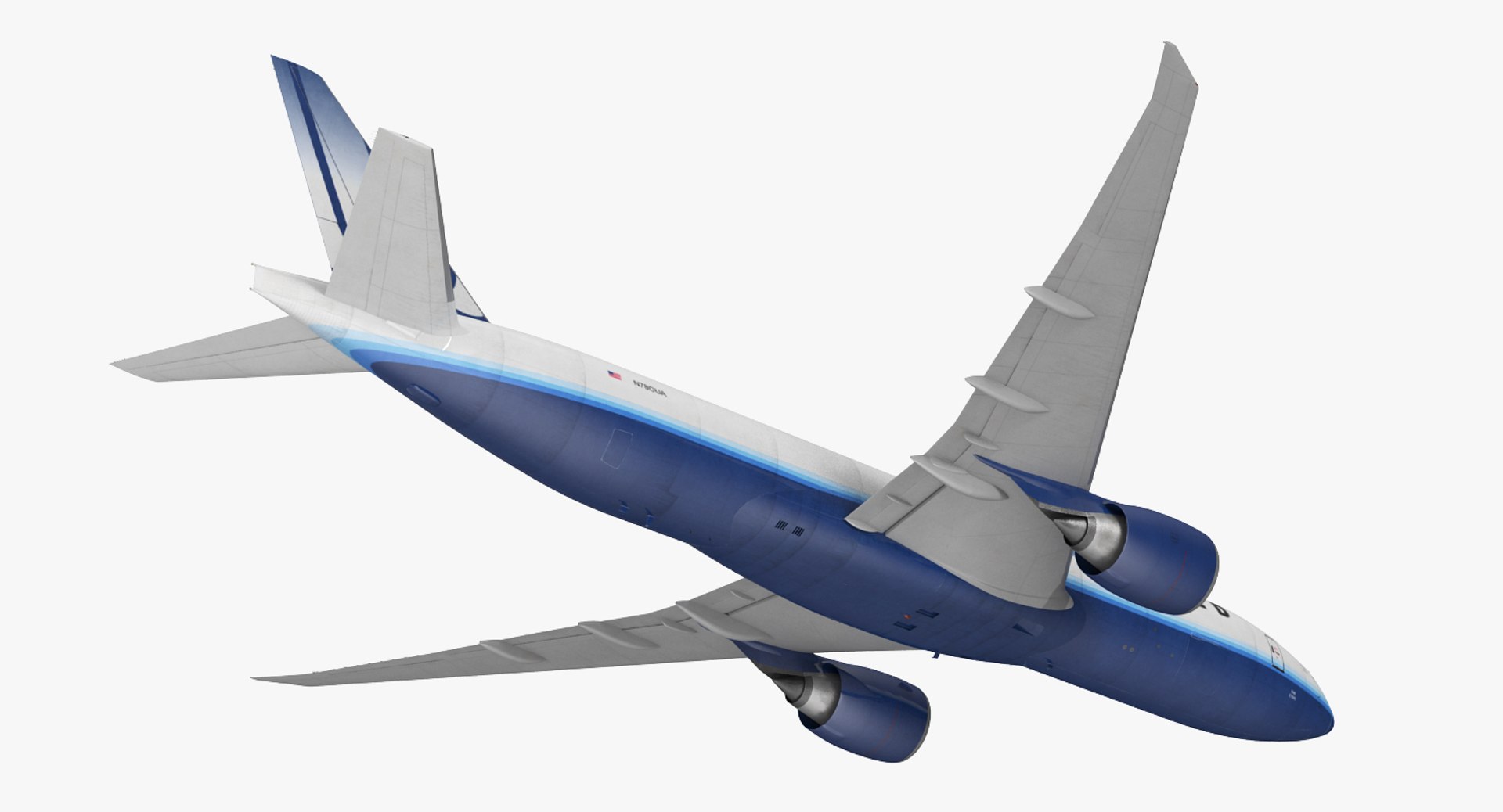 3d boeing 777 freighter united airlines model