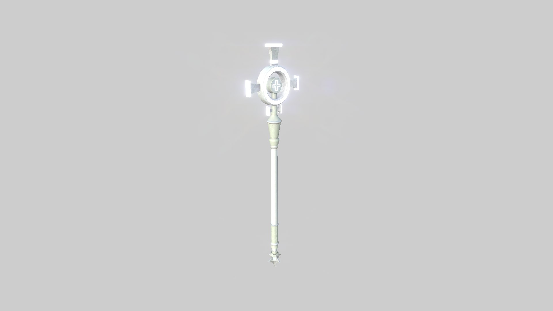 Healer Mage Staff 03 White - Medieval Fantasy Weapon 3D Model ...