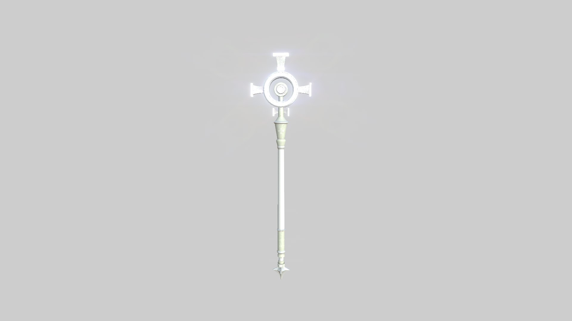 Healer Mage Staff 03 White - Medieval Fantasy Weapon 3D Model ...