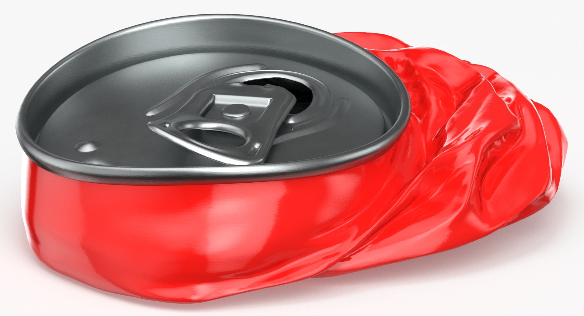 Aluminum Can Red And Blue Flattened 3D Model - TurboSquid 1866140