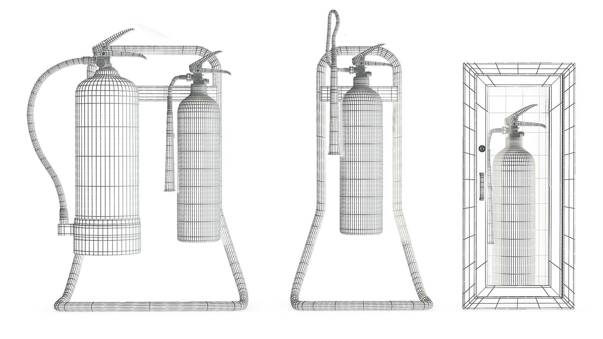 Fire Extinguishers Set 3D Model - TurboSquid 2123648