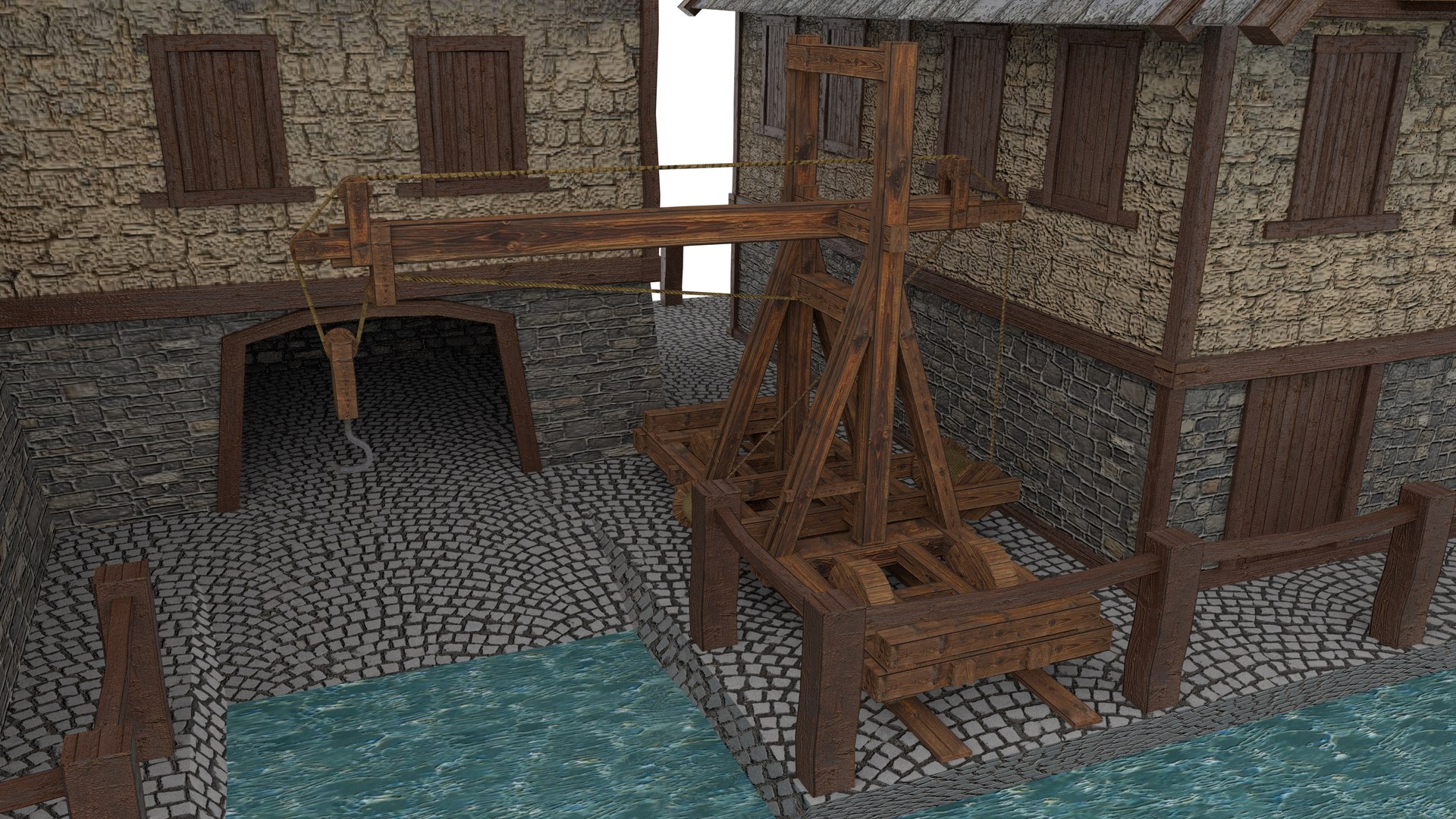 Shipyard Medieval 3D Model - TurboSquid 1294282