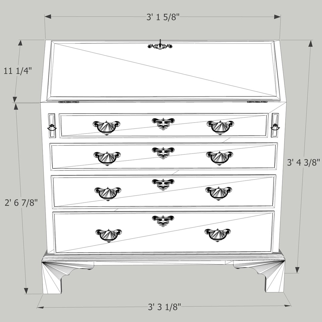 george desk 3d model