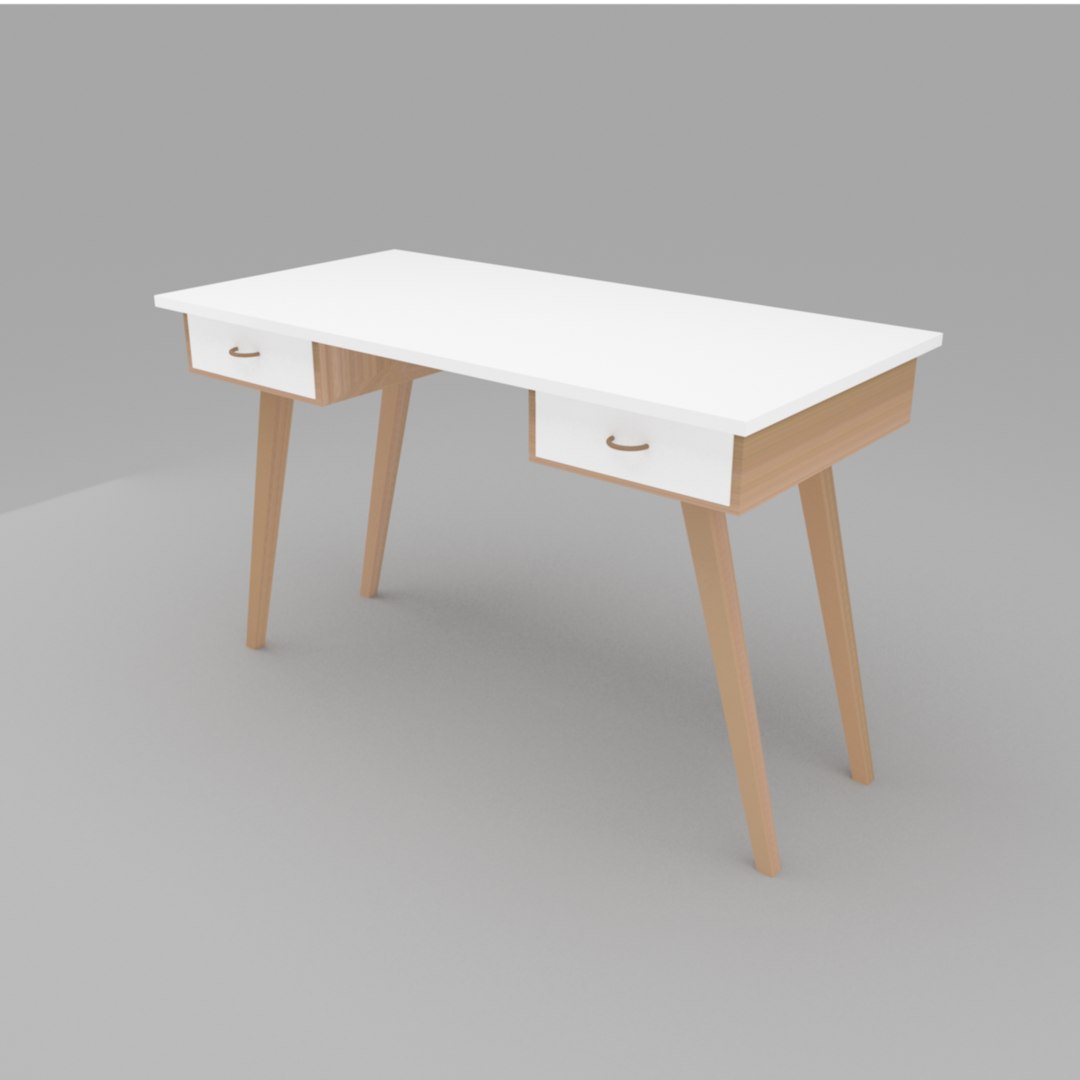 Study Table Chair 3d Model