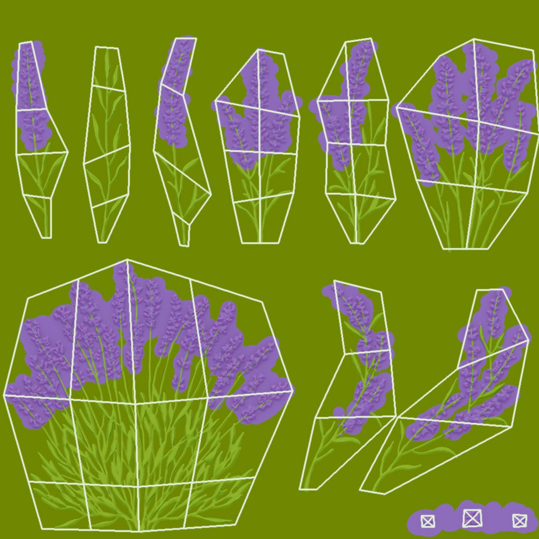 3D Model Lavender Bush - TurboSquid 2190169