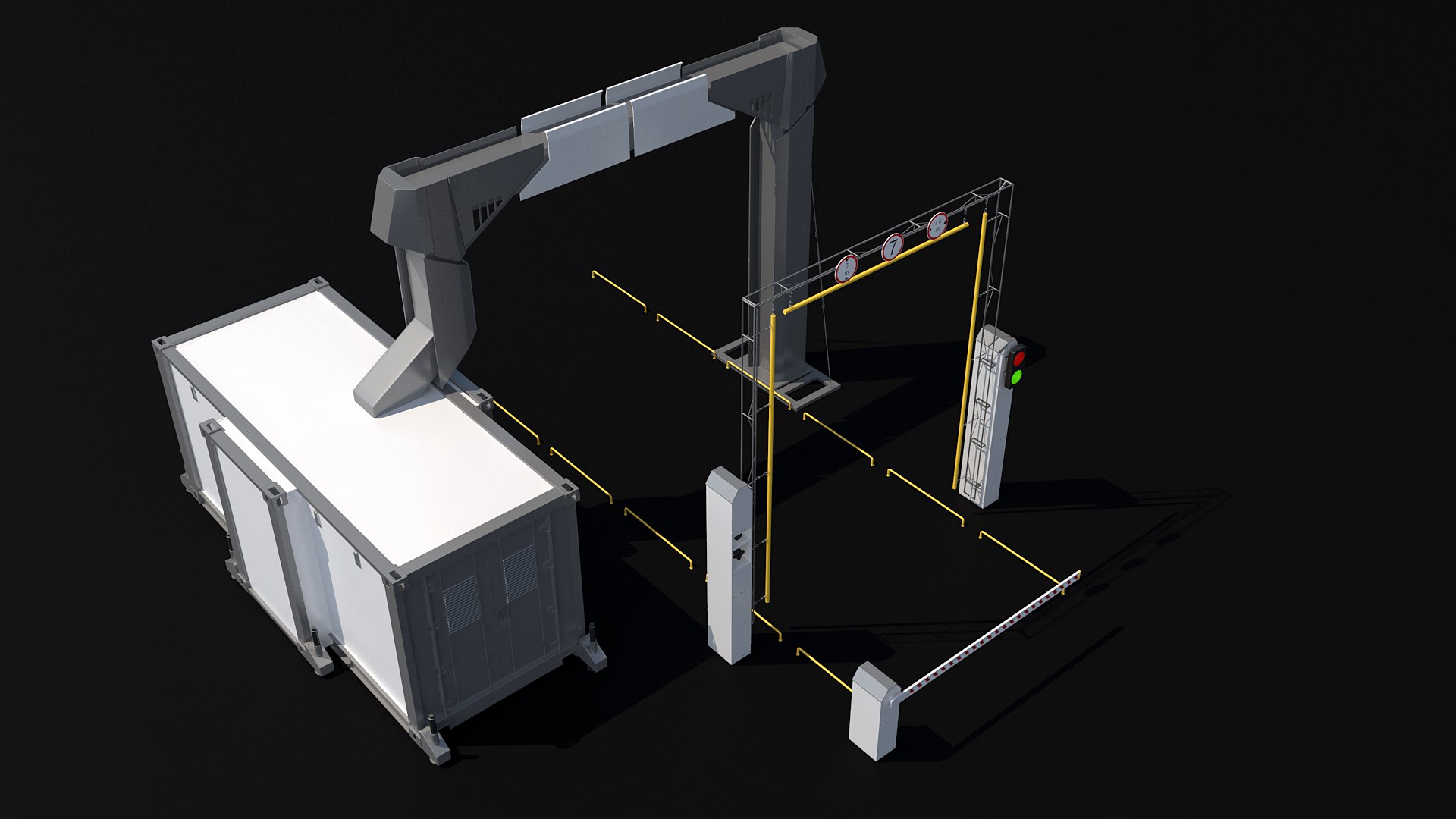 Border X-Ray Truck And Bus Control 3D Model - TurboSquid 1827810