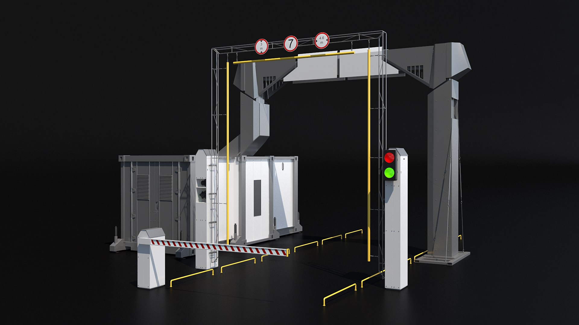 Border X-Ray Truck And Bus Control 3D Model - TurboSquid 1827810