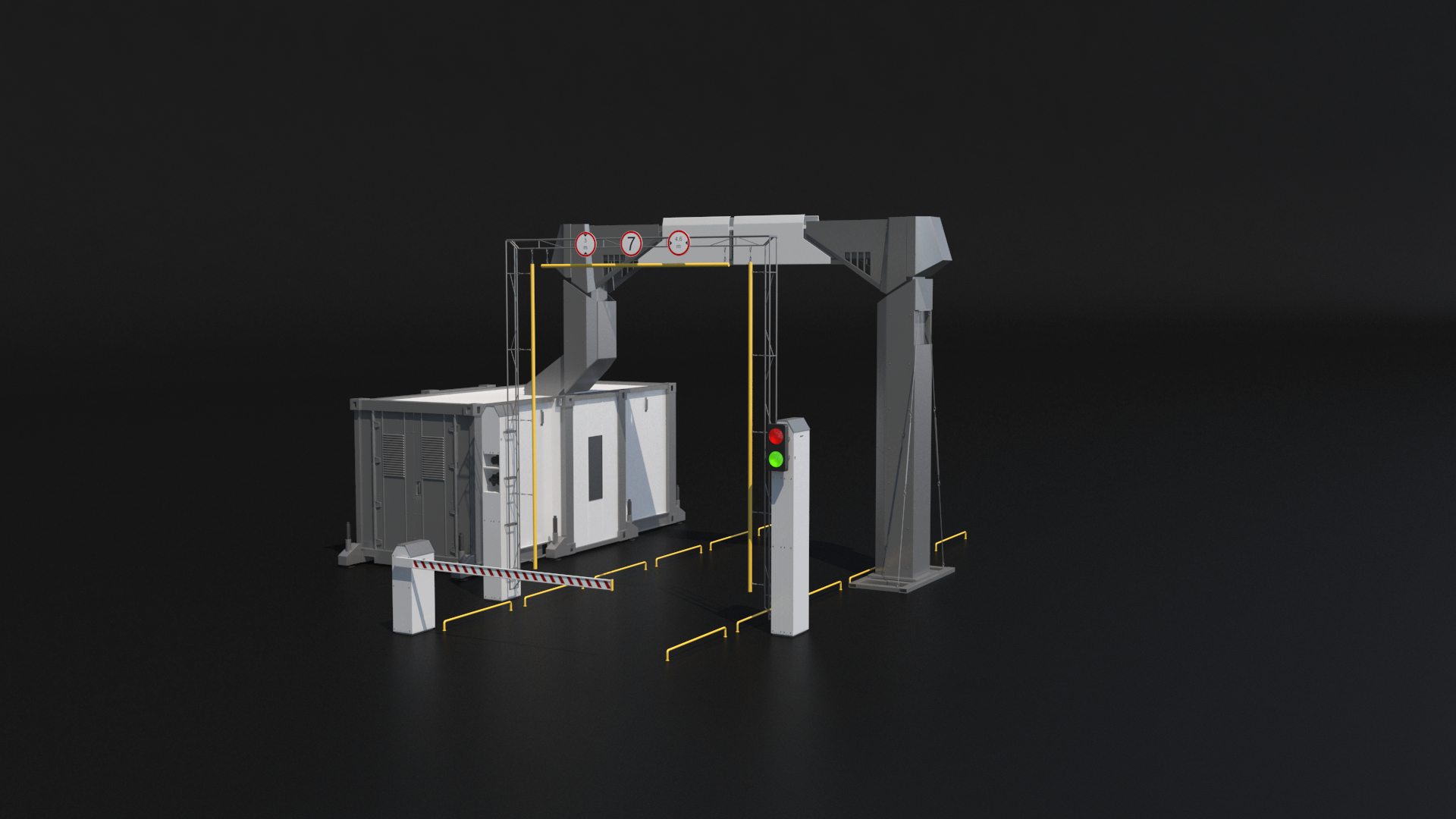 Border X-Ray Truck And Bus Control 3D Model - TurboSquid 1827810