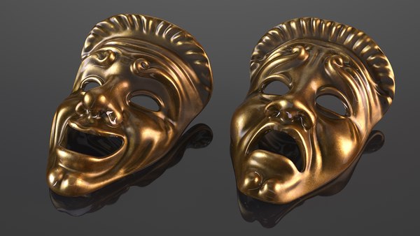 modelo 3d Máscaras de comedia y tragedia - TurboSquid 2094950
