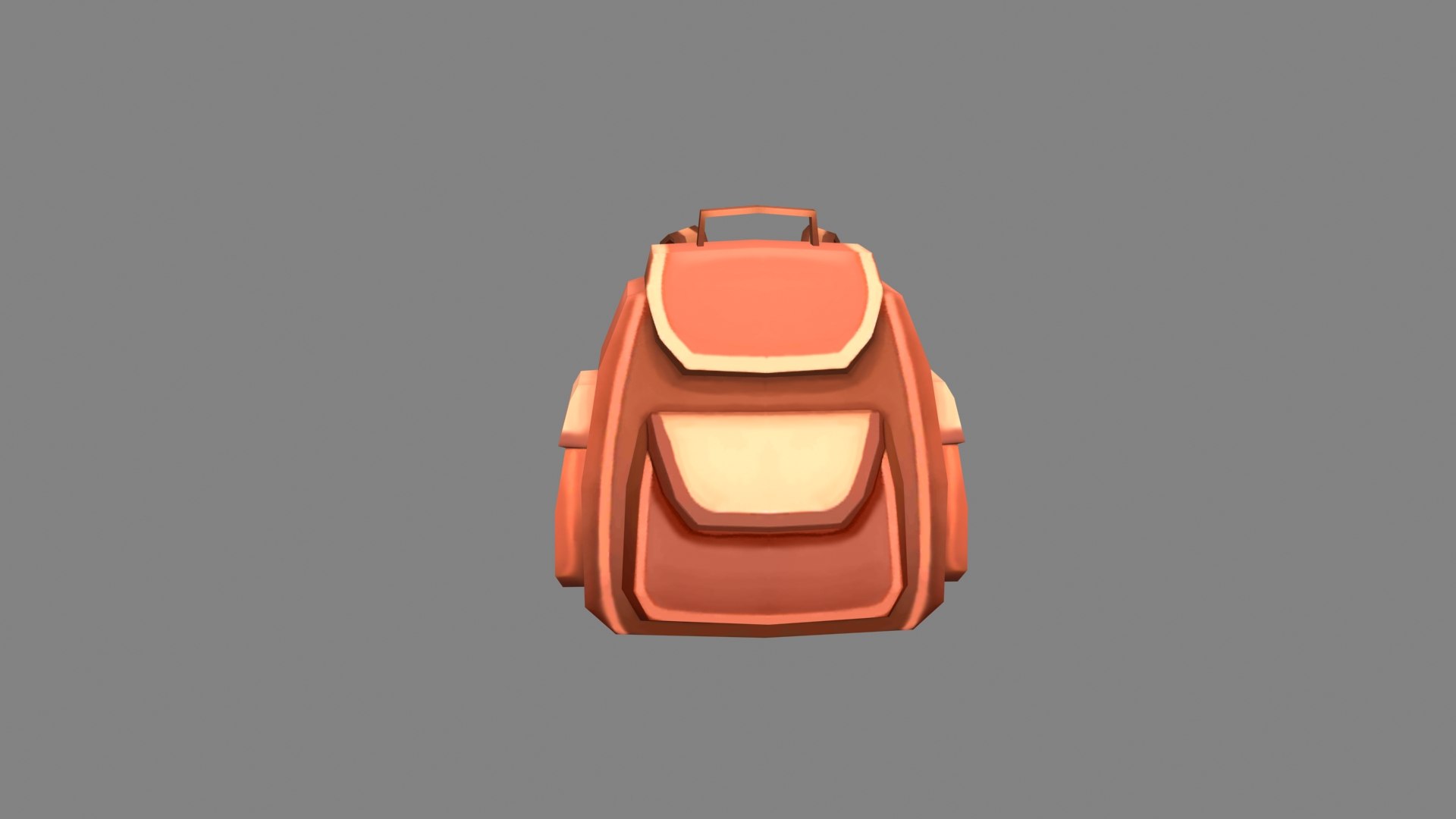 3D Cartoon Schoolbag -Brown Low-poly 3D Model - TurboSquid 1950404