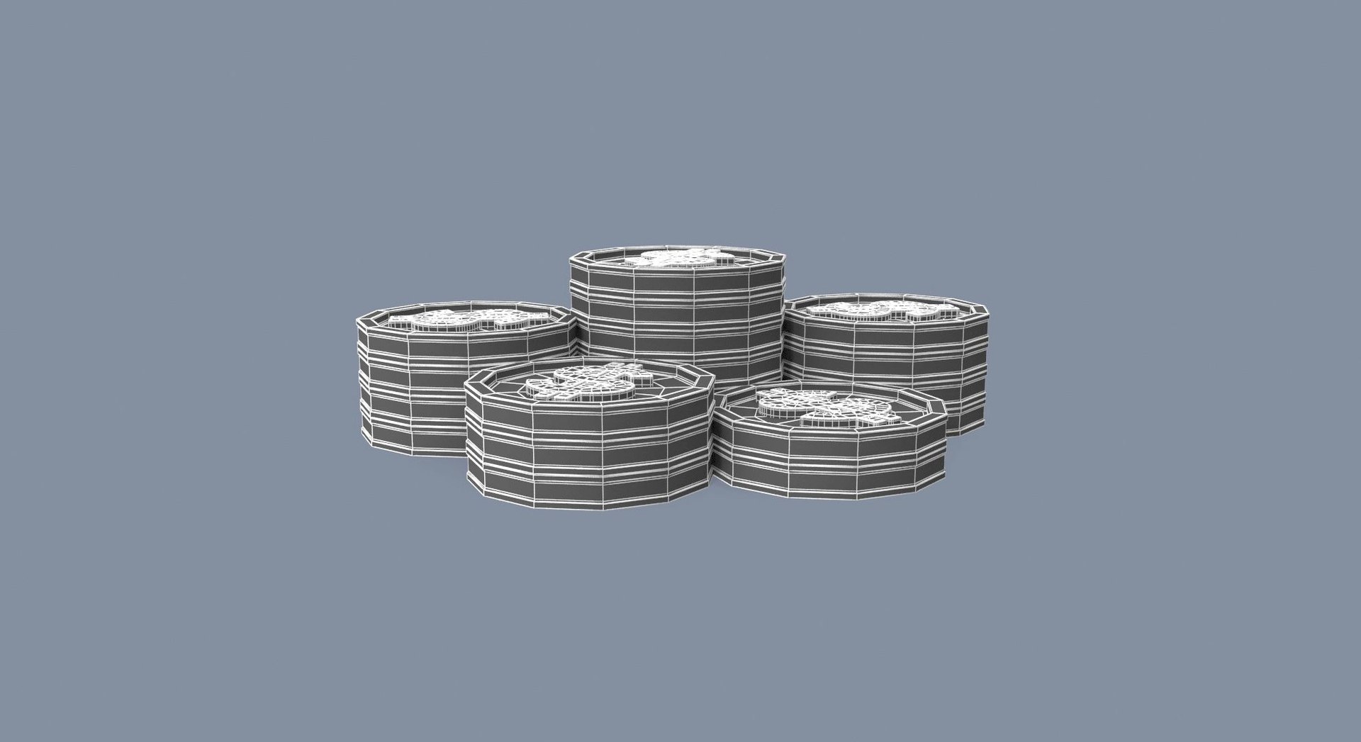 3D Stack Dollar Coins Gold Model - TurboSquid 1956010