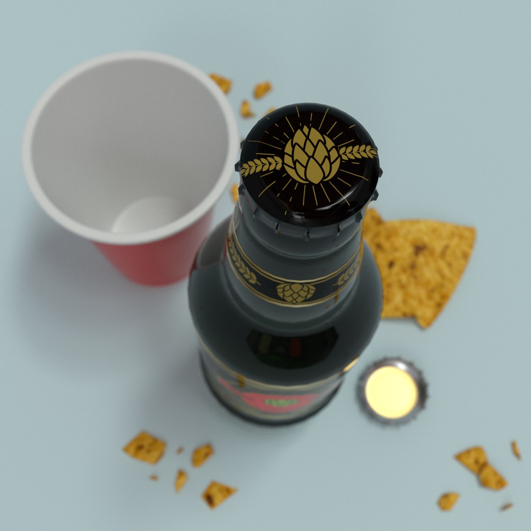 Beer Bottle Crisps 3D Model - TurboSquid 1551643