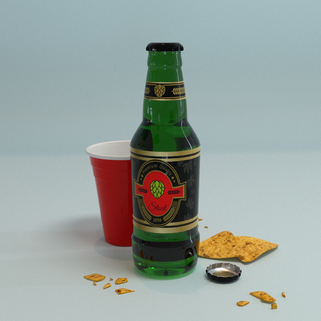 Beer Bottle Crisps 3D Model - TurboSquid 1551643