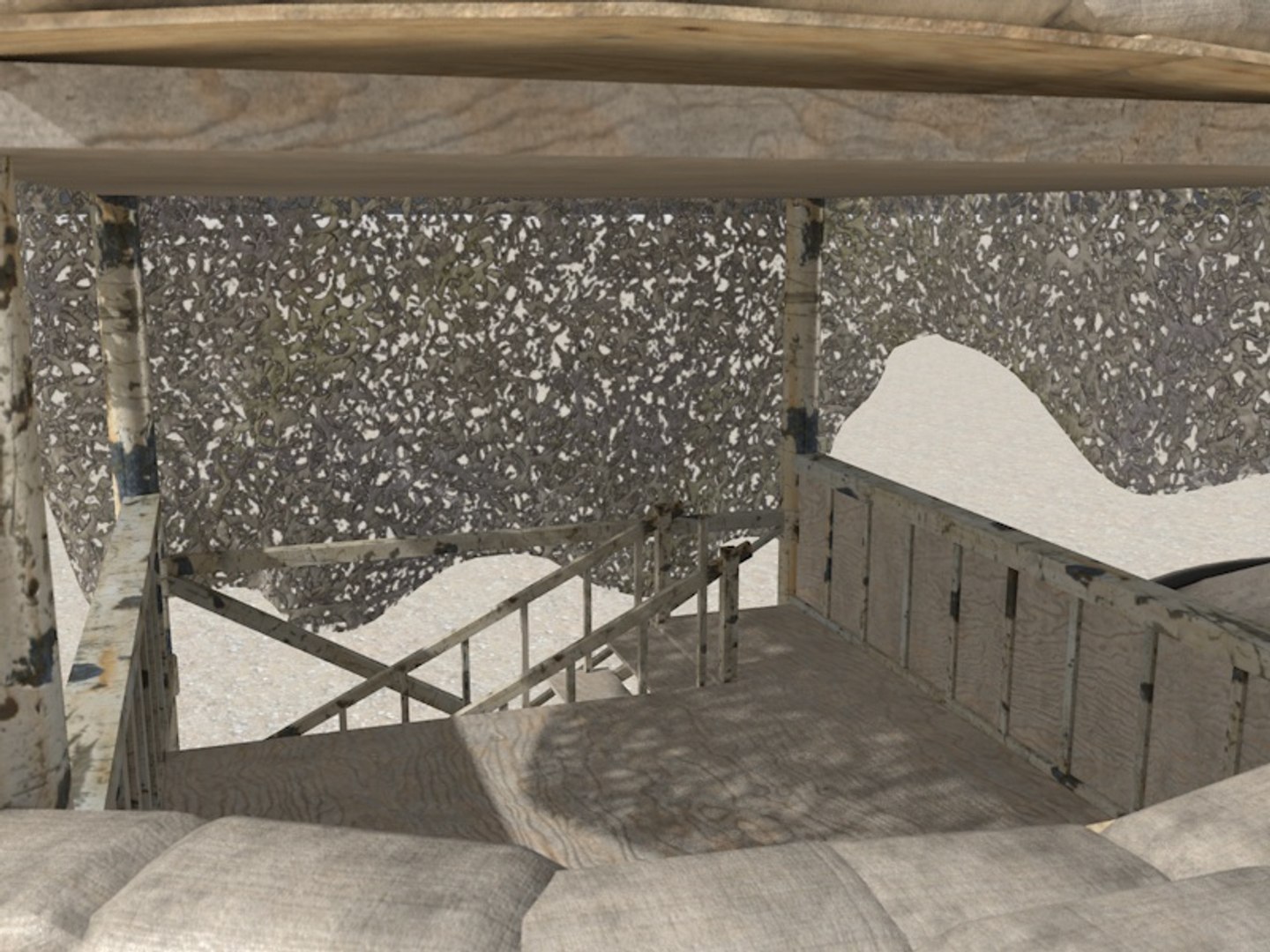 3d Outpost Military Model