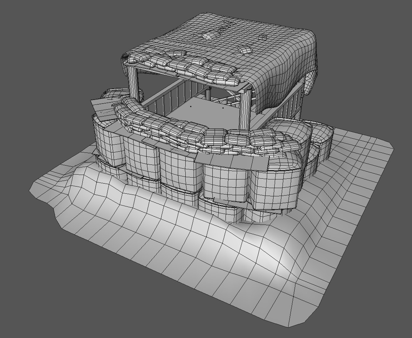 3d Outpost Military Model