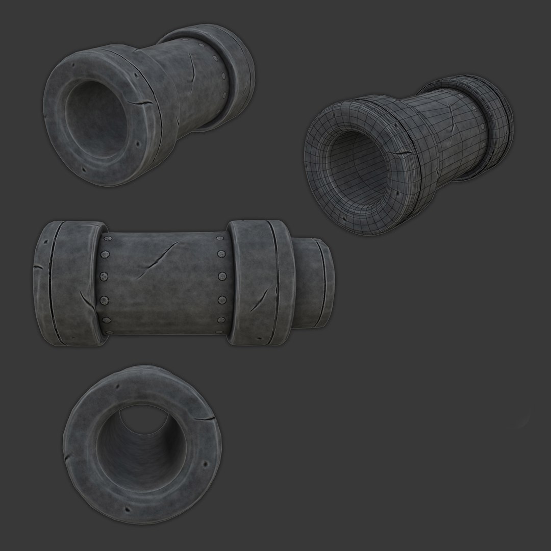 Stylz Cartoon Water Pipe Model - TurboSquid 1483394