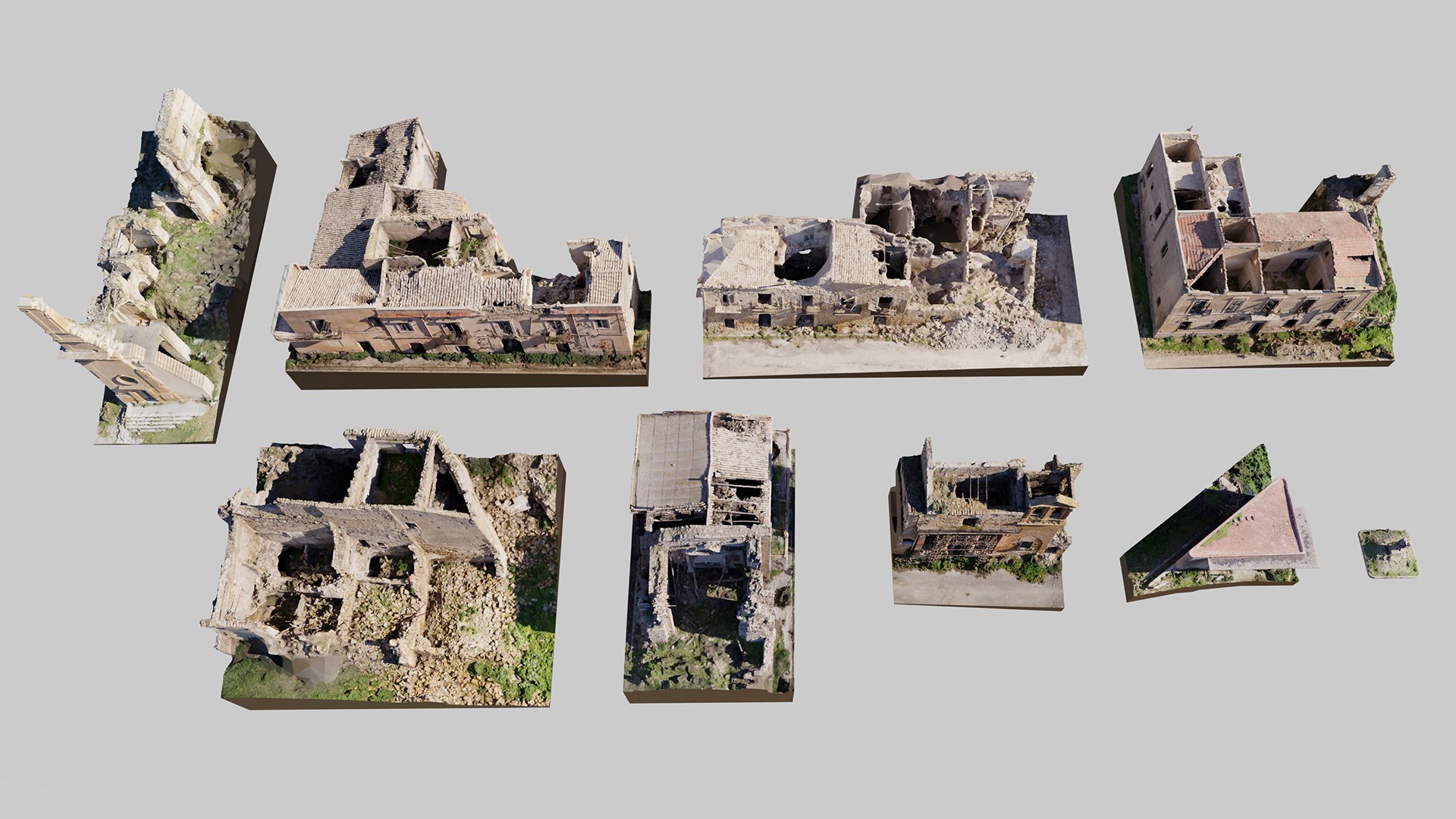 Abandoned-Buildings-Kitbash-Set-Vol2 Model - TurboSquid 2236456