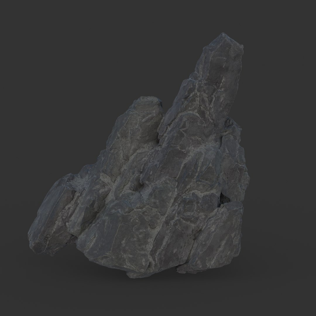 8 Low Poly PBR Black Spiky Modular Rocks 3D Model - TurboSquid 2162407