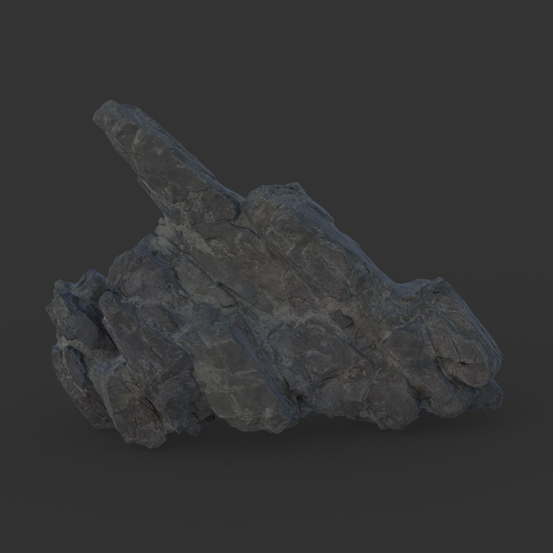 8 Low Poly PBR Black Spiky Modular Rocks 3D Model - TurboSquid 2162407