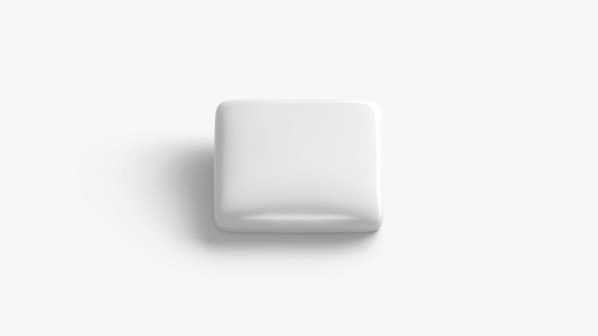 3D Model White Square Button Badge - Plastic Clutch Pin - TurboSquid ...