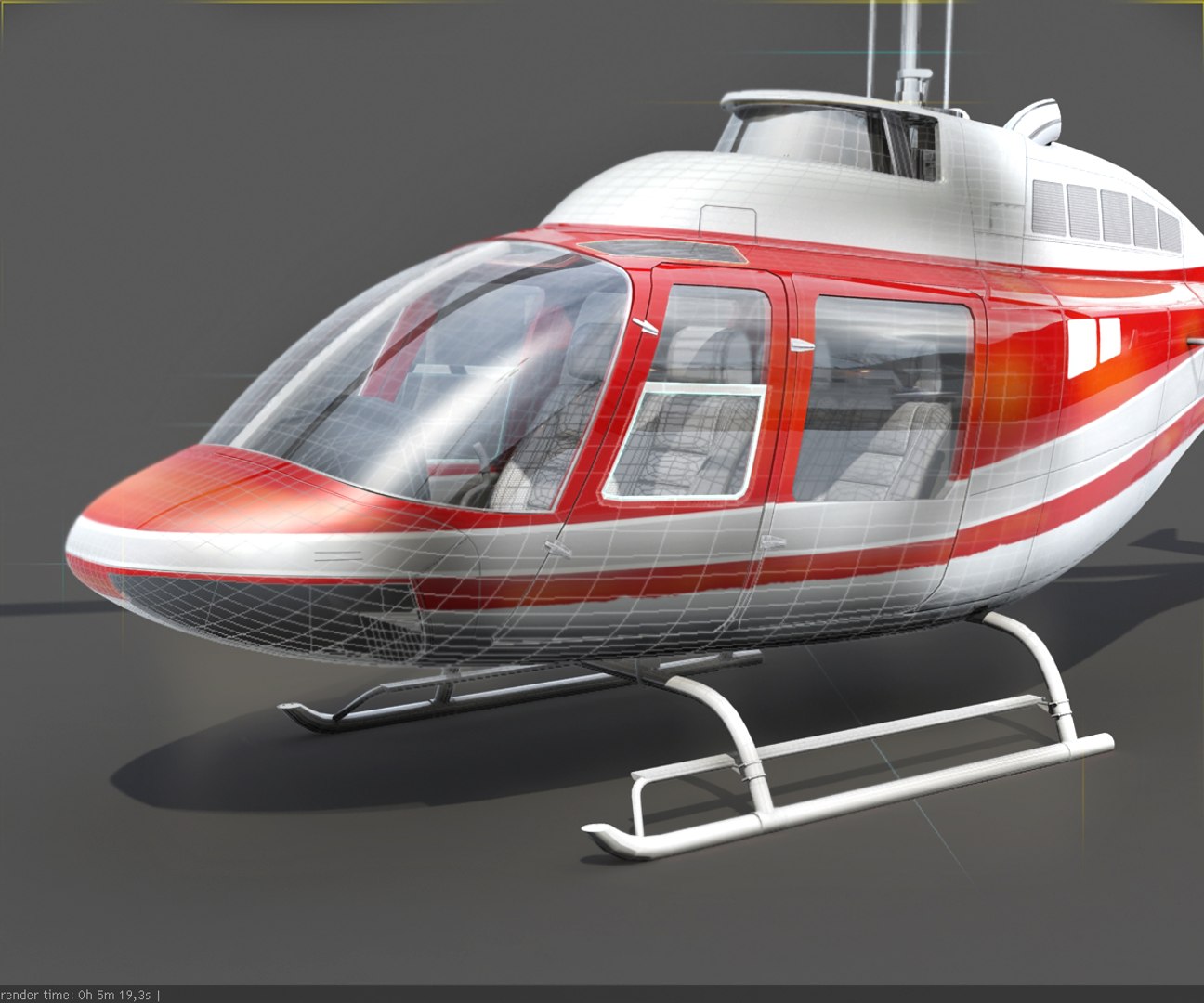 3ds bell 206 helicopter