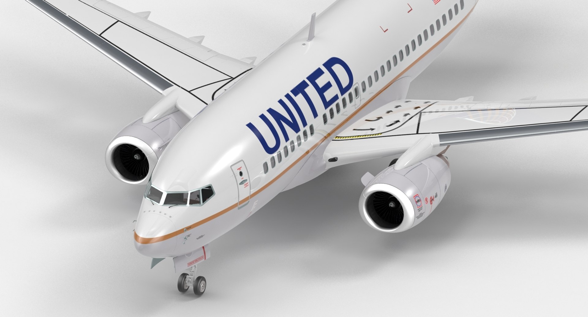 Boeing 737-600 united airlines 3D model - TurboSquid 1154653