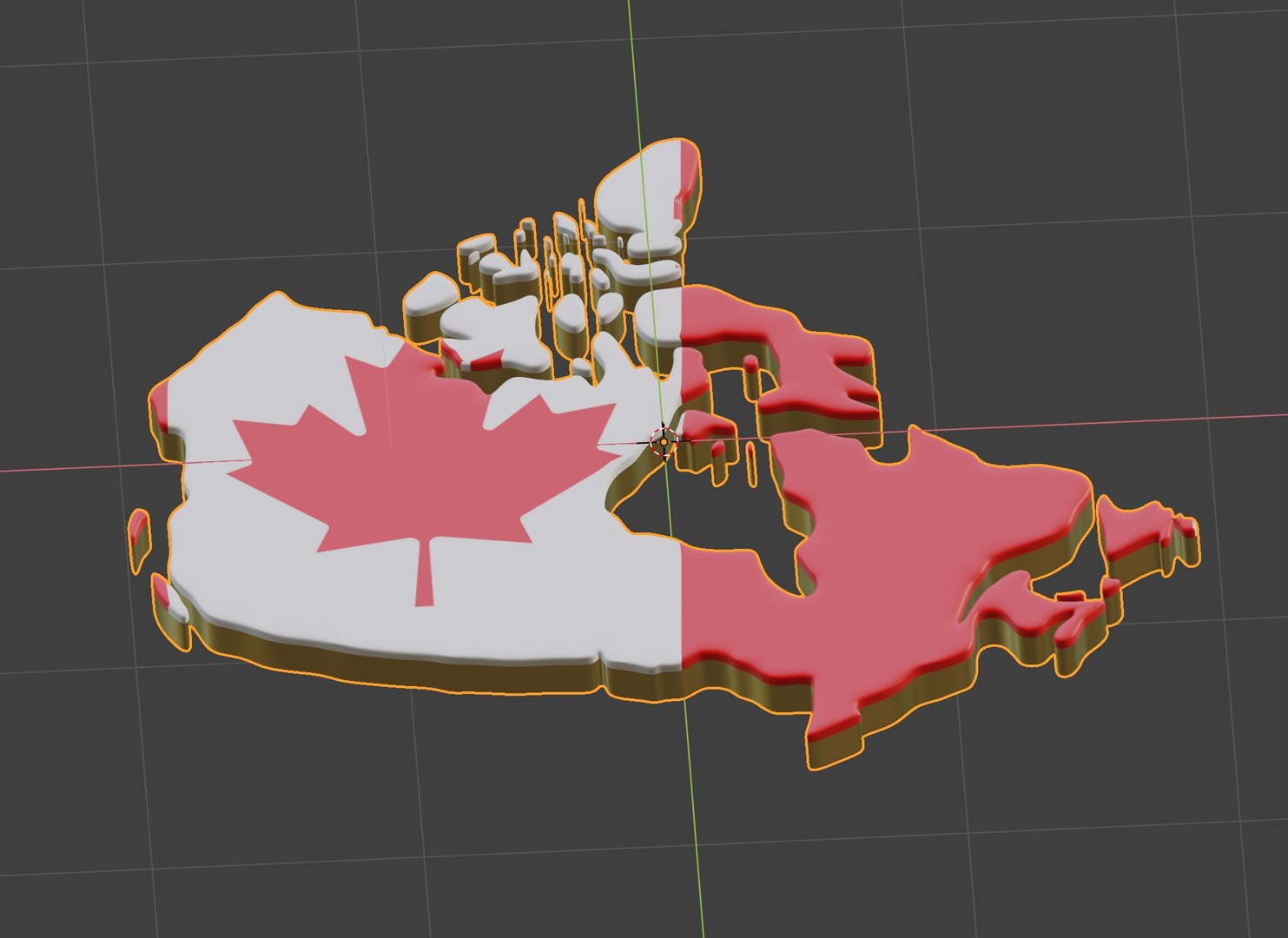 3D Canada Land Border Flag Model - TurboSquid 1538823