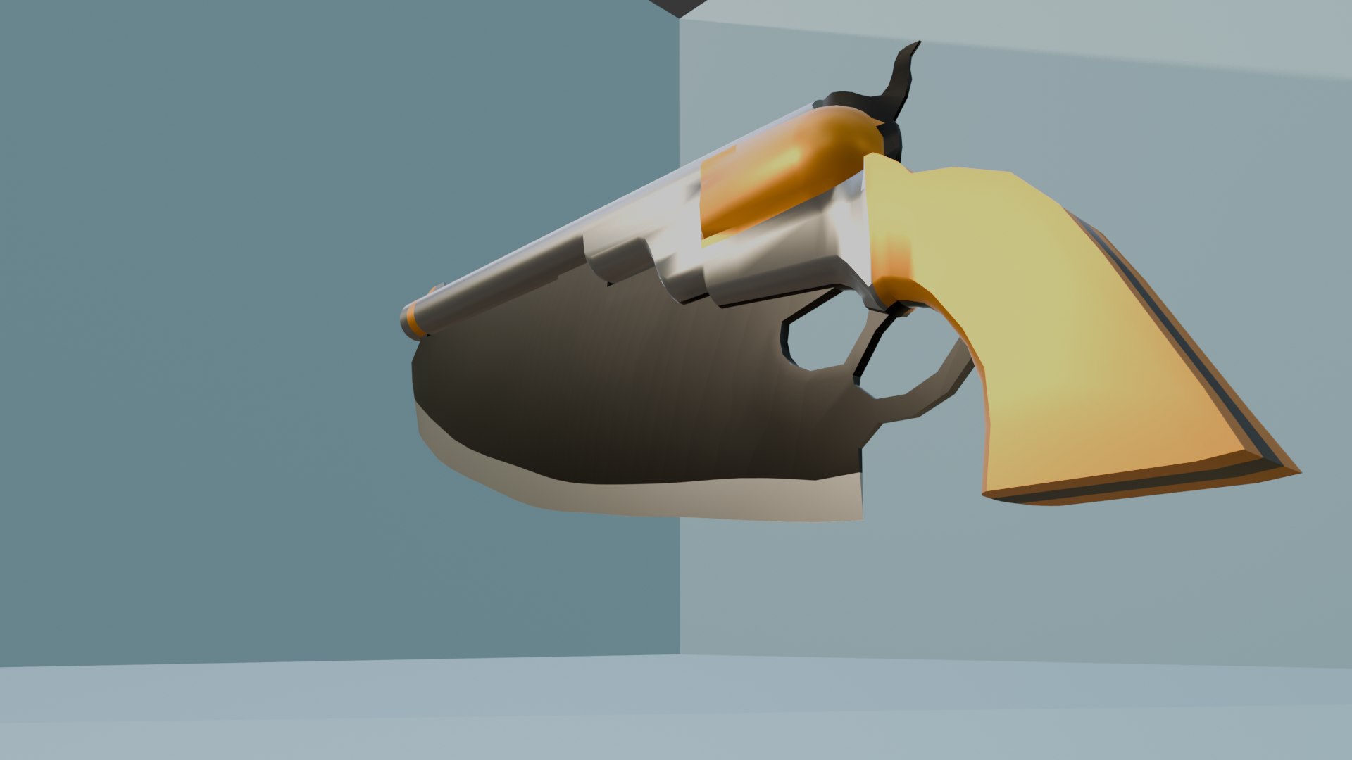 Low Poly Gun With Blade Model - TurboSquid 2266800