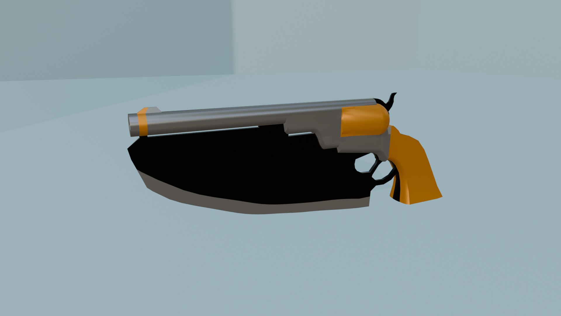 Low Poly Gun With Blade Model - TurboSquid 2266800