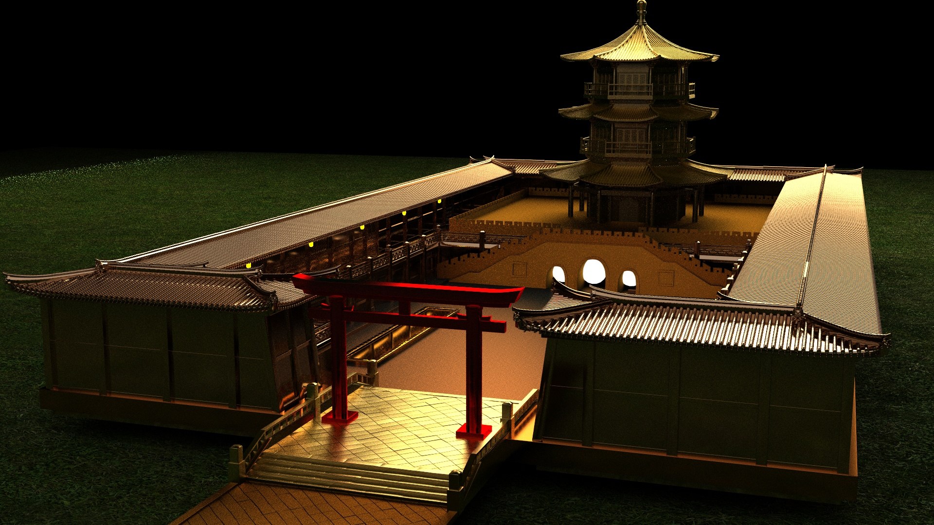 Chinese ancient tower 3D model - TurboSquid 2159829